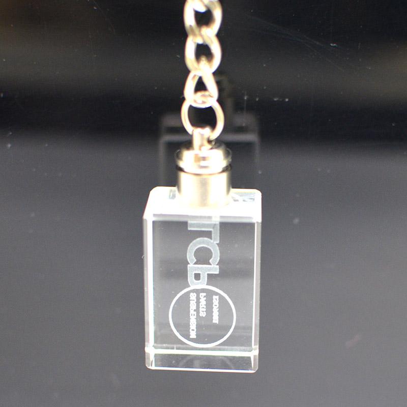Wholesale cheap custom 3d laser crystal cube keychain - Crystal keychain