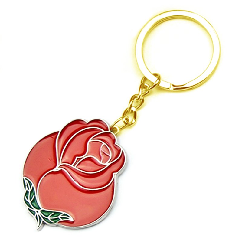 Artigifts Custom Flower Key Chain Preserved Rose Keychain - Metal Keychain