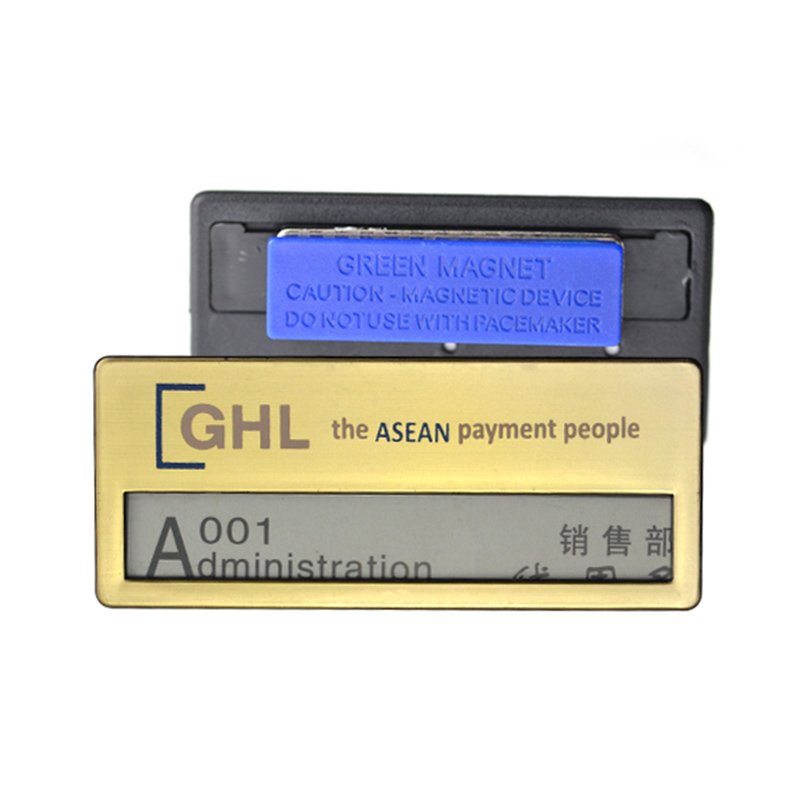 No Minimum Custom Logo Blank Plastic Name Badges With Pin - Pin Badge