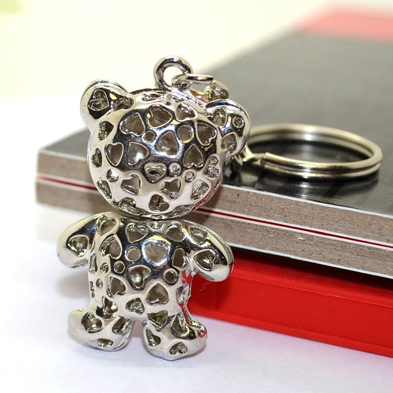 Bear Key Holder Metal 3D Jewelry Keychain Fasion Key Chain - Metal Keychain