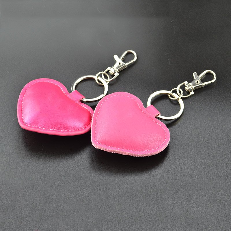 Bulk Lady Keychain Pu Leather Custom Heart Shape Key Chain - Leather ...