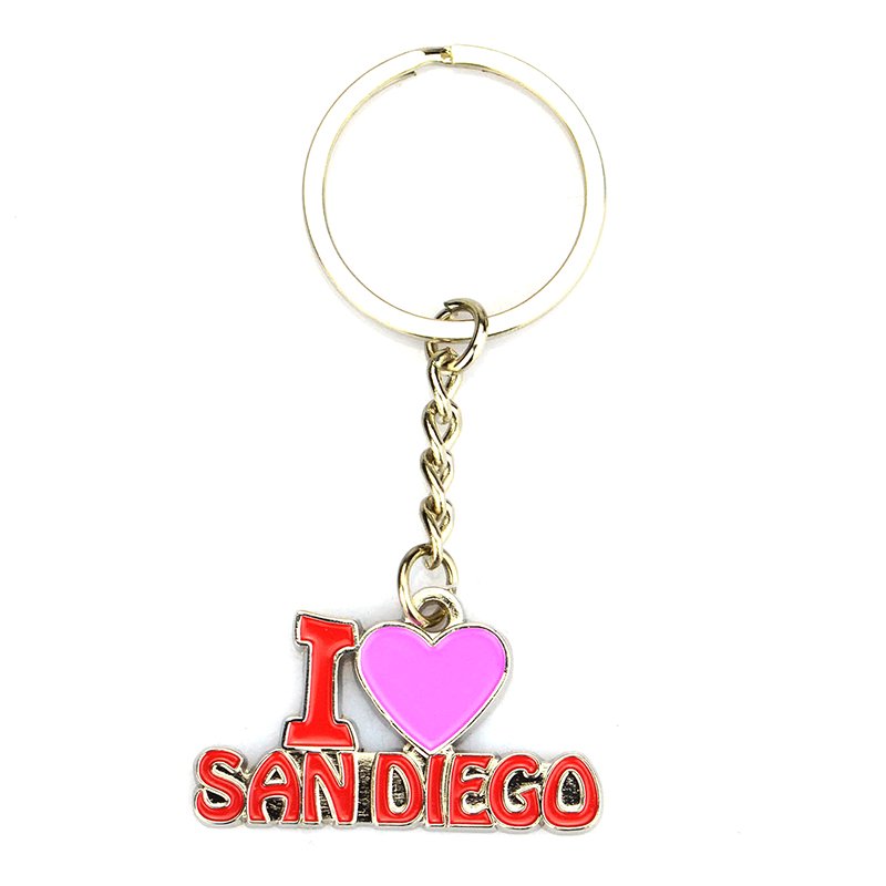Word Keychain Metal Custom Keyring Enamel Flag Key Ring - Metal Keychain
