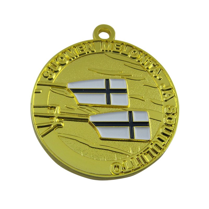 Gold Plated Medallion Custom Made Your Own 2D Metal Medal - Medals